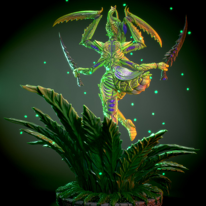 3D Printable Mantis, insectoid blade dancer 3d print figurine by Sam ...