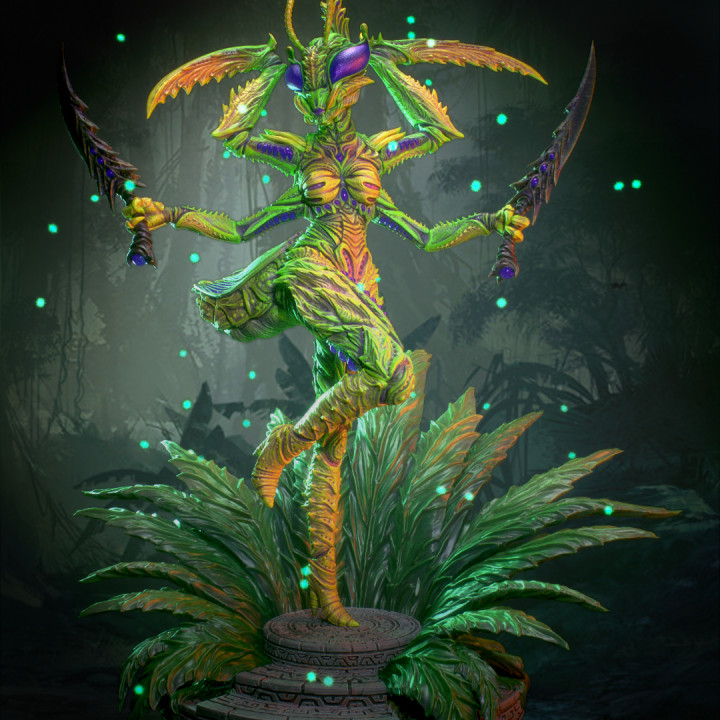 3D Printable Mantis, insectoid blade dancer 3d print figurine by Sam ...