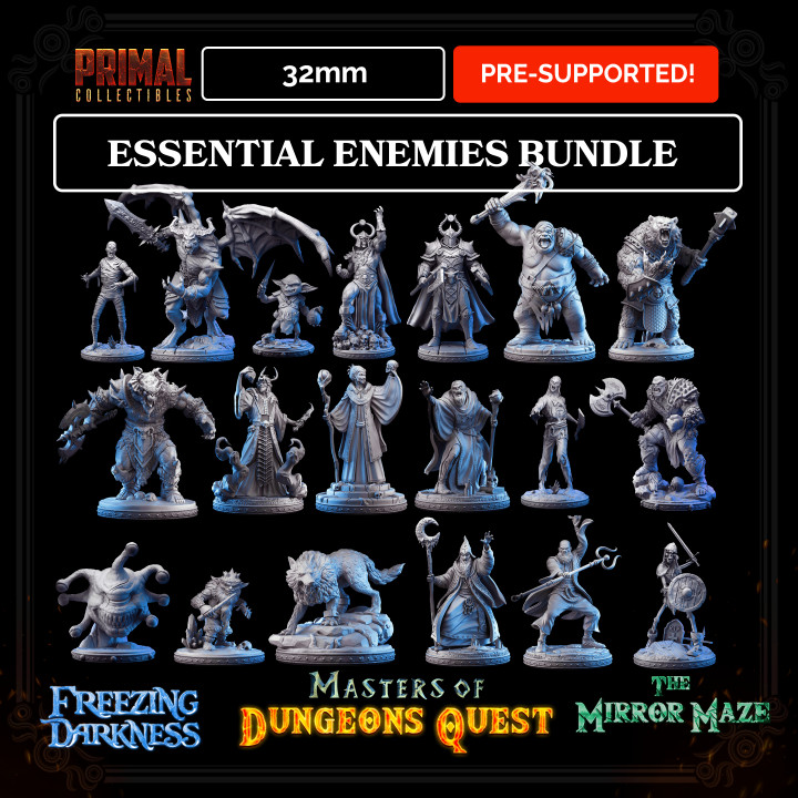 3D Printable 26 miniatures - COMPLETE ENEMIES RPG SET - MASTERS OF ...