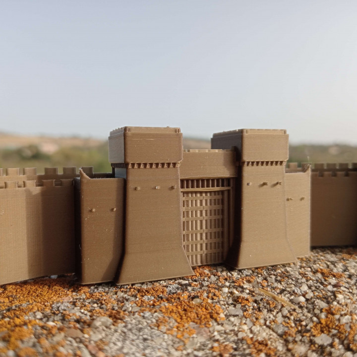 3D Printable Troy City Gates by MiniWorld3D