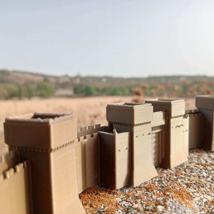 3D Printable Troy City Gates by MiniWorld3D