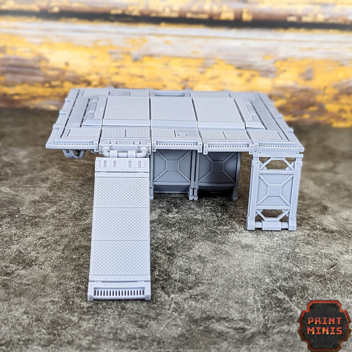 3D Printable Stack City Terrain w/ Containers - Part 1 by Print Minis