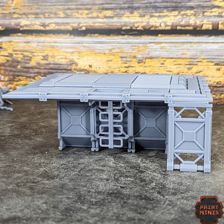 3D Printable Stack City Terrain w/ Containers - Part 1 by Print Minis