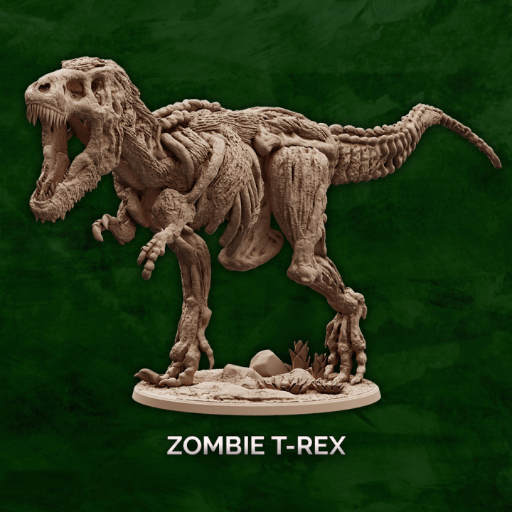 3D Printable T-Rex Zombie - Dinosaur by Artificers_Mini