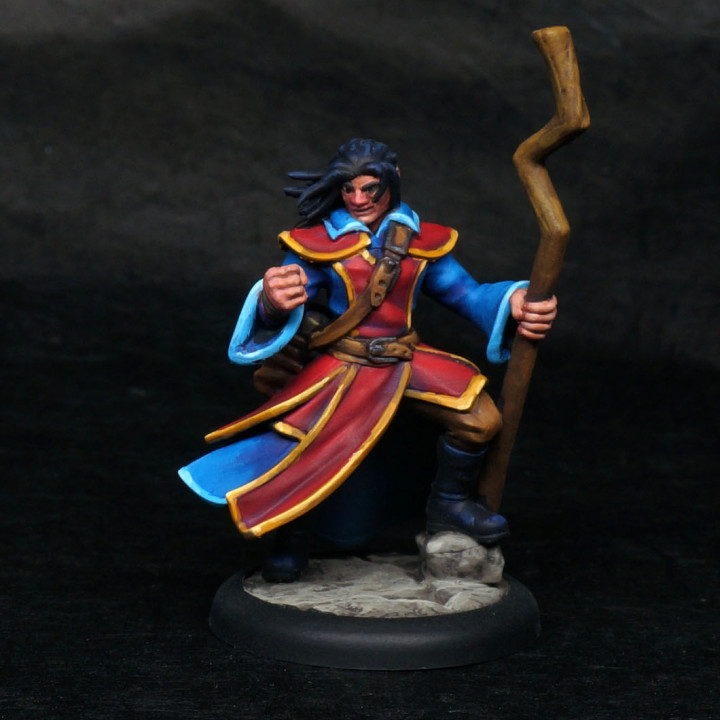 3D Print of Male Human Mage (PRESUPPORTED) by doctorfaust1