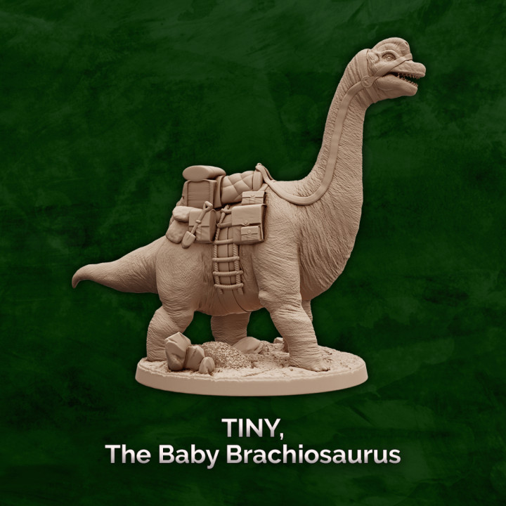 3D Printable Tiny, The Baby Apatosaurus by Artificers_Mini