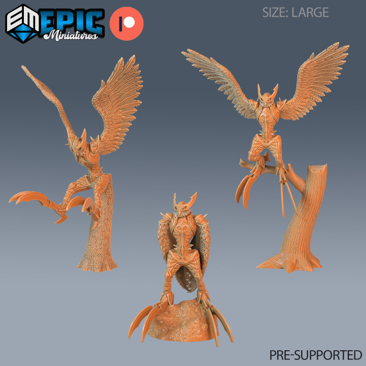 3D Printable Owl Harpy Set / Half Woman Bird Hybrid / Wild Animal Beast ...