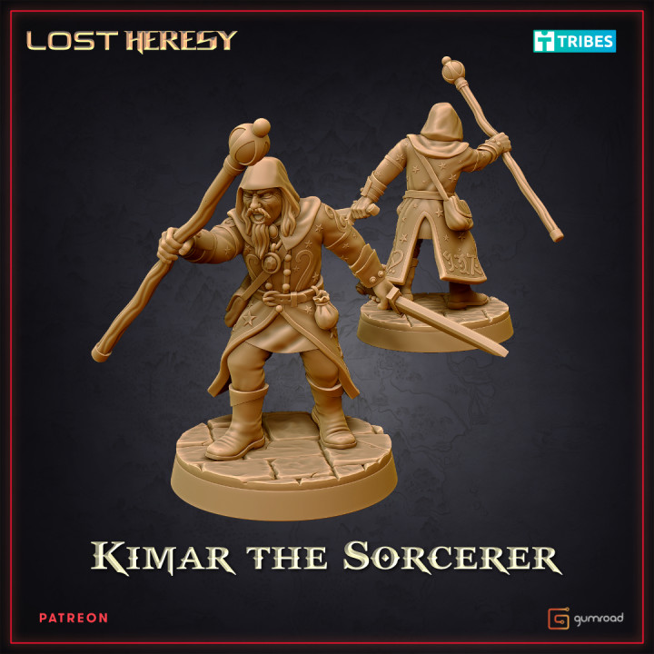 3D Printable Kimar the Sorcerer by Lost Heresy Miniatures