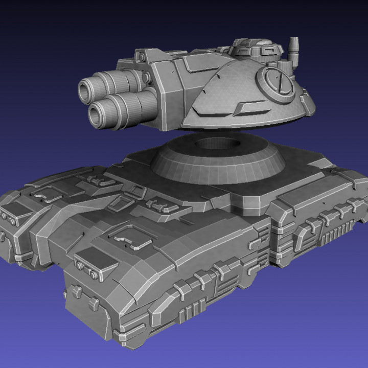 3D Printable DEMOLISHER super-tank 1/285 for Battletech, Dirtside, etc ...