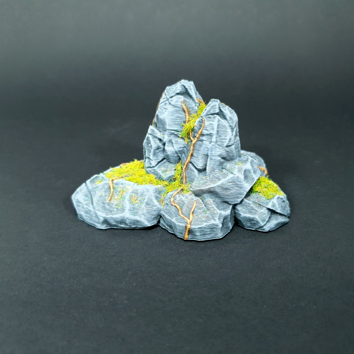3D Printable Fantasy Rock x3 - TABLETOP TERRAIN DND RPG SCATTER by ...