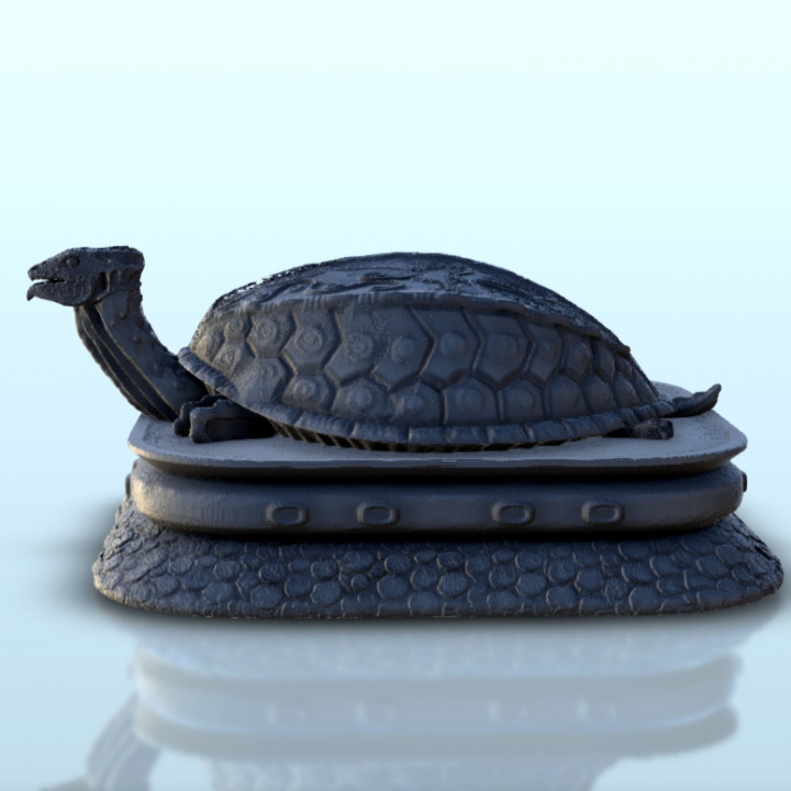 3D Printable Statue of turtle on carved base 5 - Asia Terrain Clash of ...