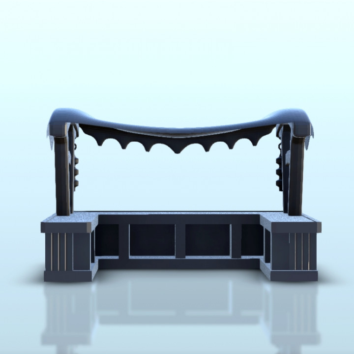 3D Printable Oriental store stand in wood 7 - Asia Terrain Clash of ...