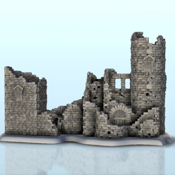 3D Printable Ruin of medieval stone castle 14 - Medieval Terrain Clash ...
