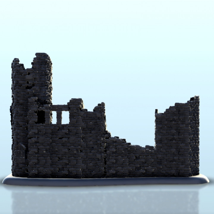 3D Printable Ruin of medieval stone castle 14 - Medieval Terrain Clash ...