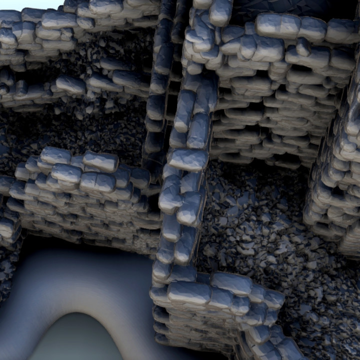 3D Printable Ruin of medieval stone castle 14 - Medieval Terrain Clash ...