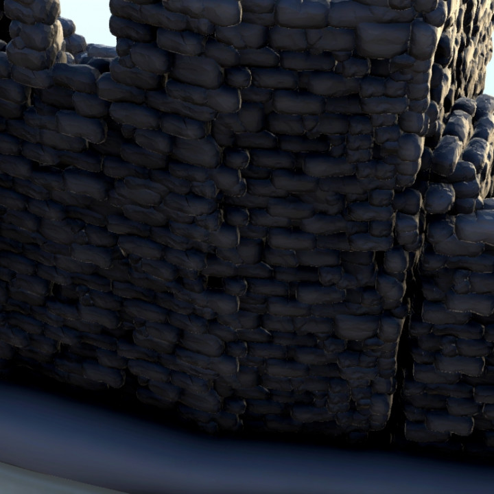3D Printable Ruin of medieval stone castle 14 - Medieval Terrain Clash ...
