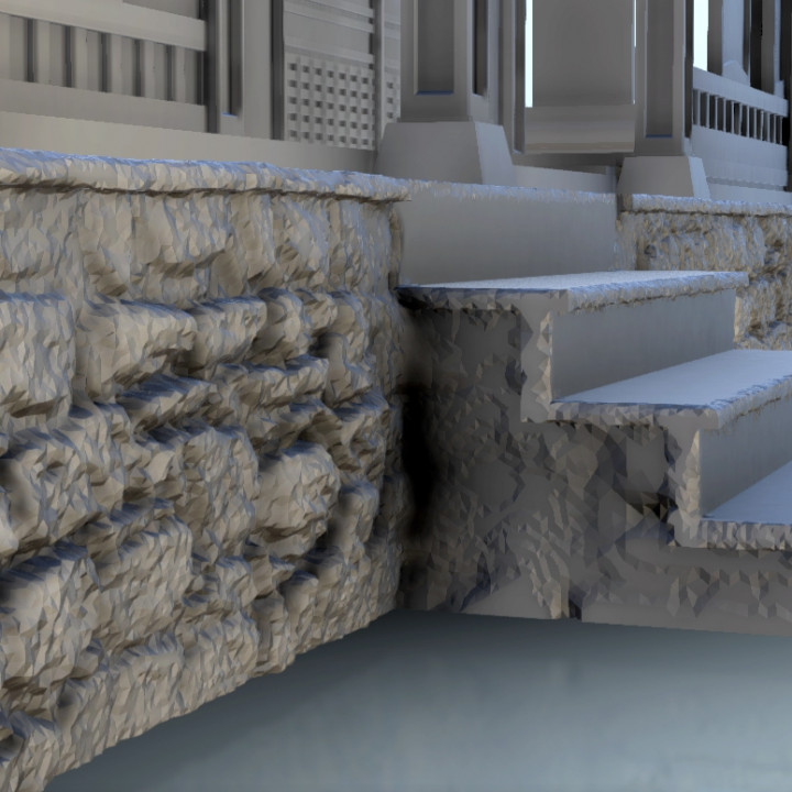 3D Printable Asian house on platform 20 - Asia Terrain Clash of Katanas ...