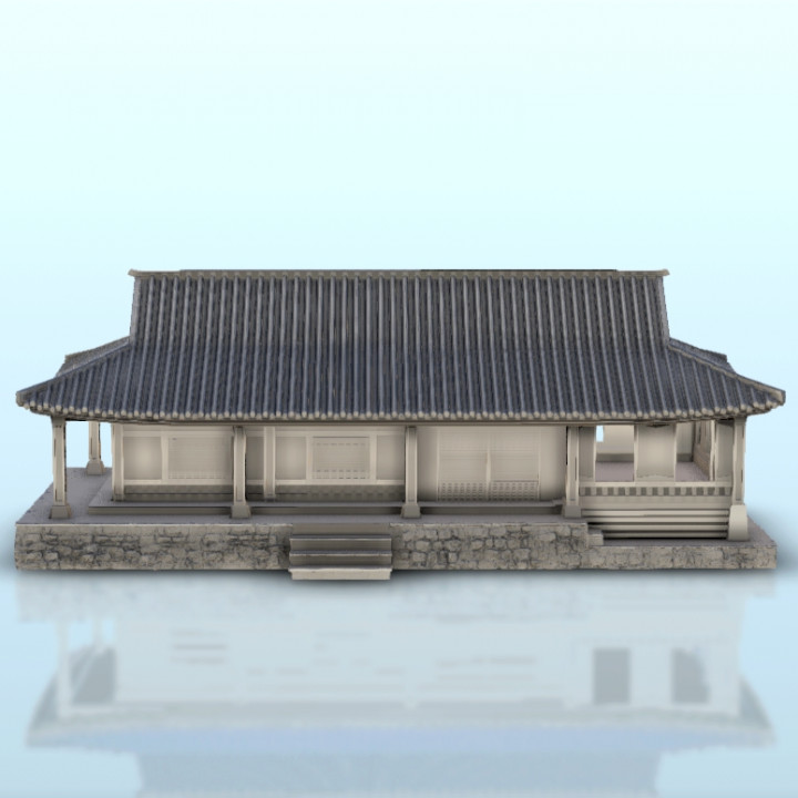 3D Printable Asian house on platform 20 - Asia Terrain Clash of Katanas ...