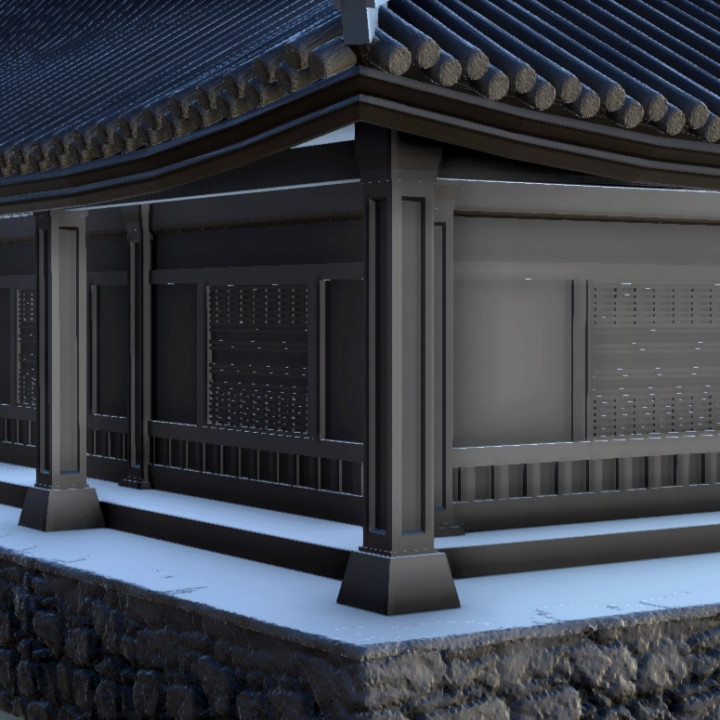 3D Printable Asian house on platform 20 - Asia Terrain Clash of Katanas ...