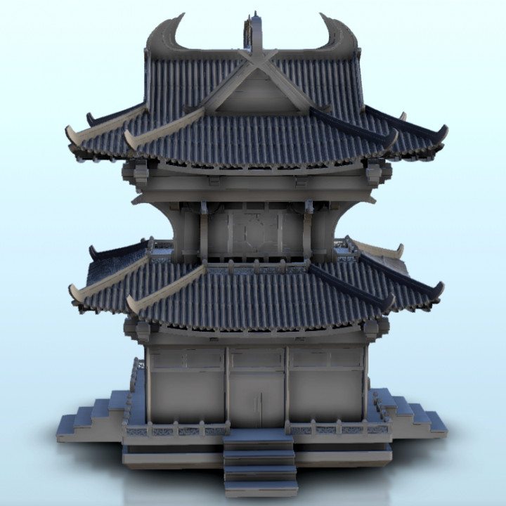 3D Printable Asian tower with floor 21 - Asia Terrain Clash of Katanas ...