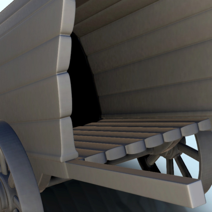 3D Printable Oriental cart with two wheels 1 - Asia Terrain Clash of ...