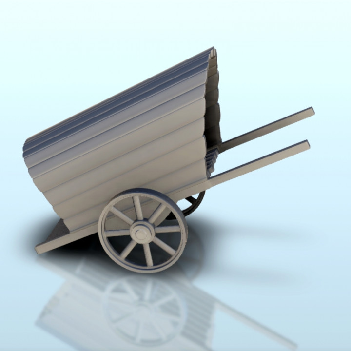 3D Printable Oriental cart with two wheels 1 - Asia Terrain Clash of ...