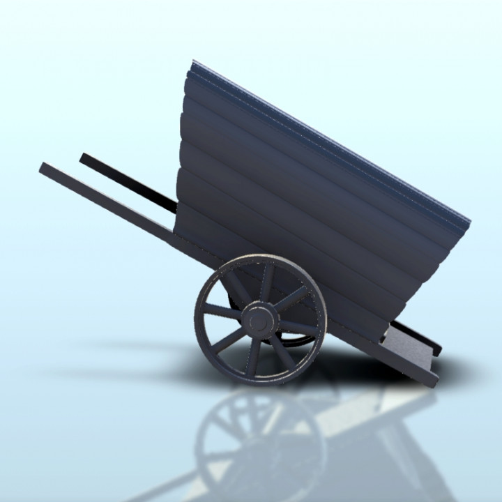 3D Printable Oriental cart with two wheels 1 - Asia Terrain Clash of ...