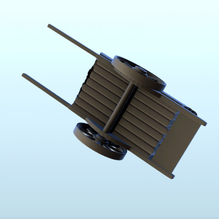 3D Printable Oriental cart with two wheels 1 - Asia Terrain Clash of ...