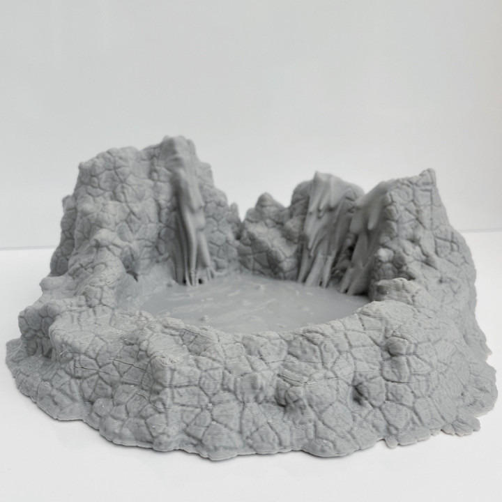 3D Printable Giant Lava Terrain Set by Custom Miniature Maker