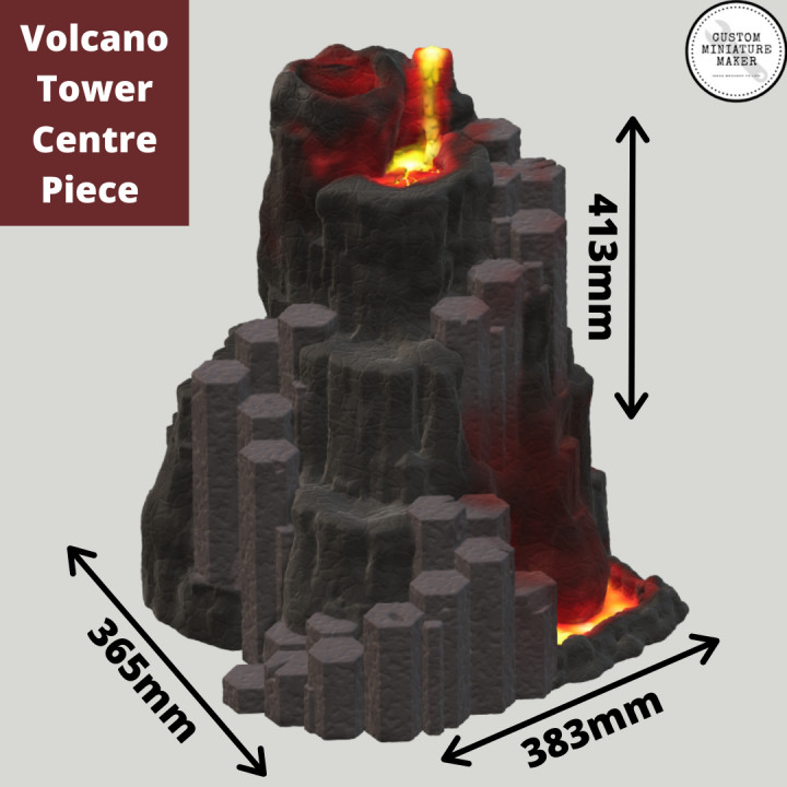 3D Printable Giant Lava Terrain Set by Custom Miniature Maker