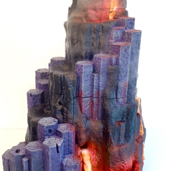 3D Printable Giant Lava Terrain Set by Custom Miniature Maker