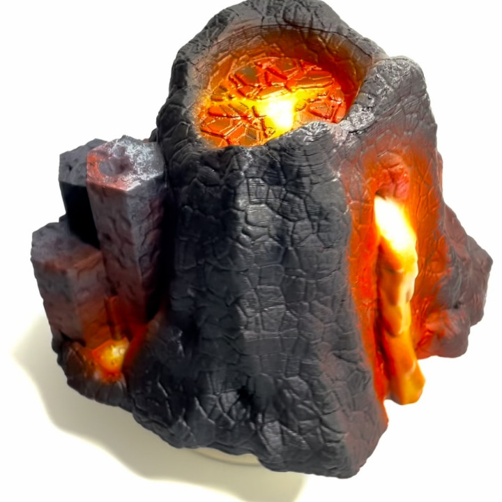 3D Printable Giant Lava Terrain Set by Custom Miniature Maker