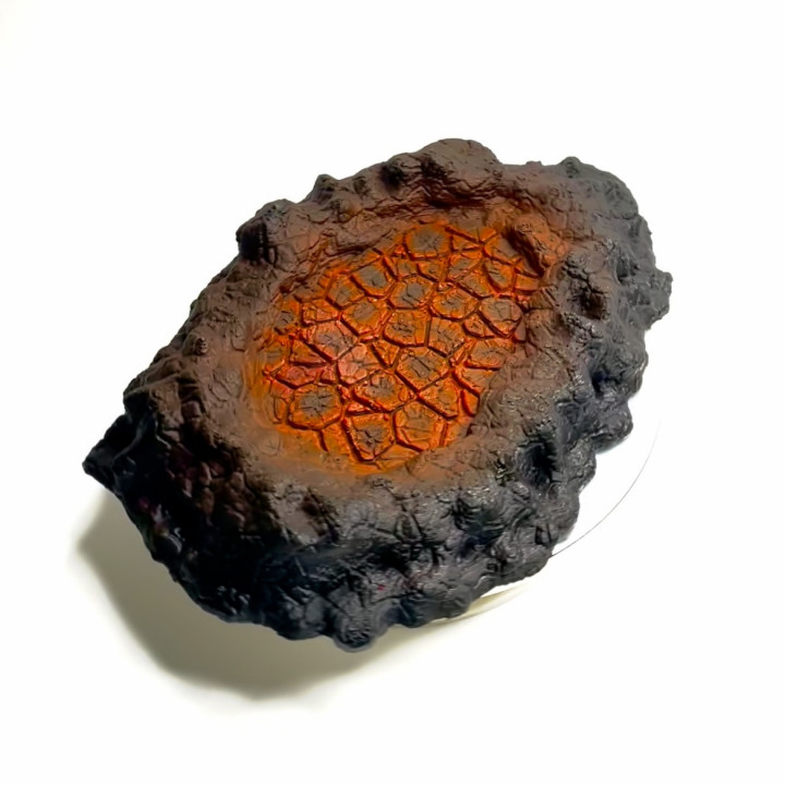 3D Printable Giant Lava Terrain Set by Custom Miniature Maker