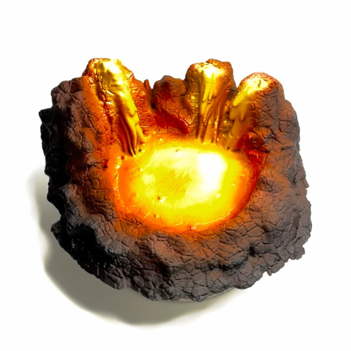 3D Printable Giant Lava Terrain Set by Custom Miniature Maker