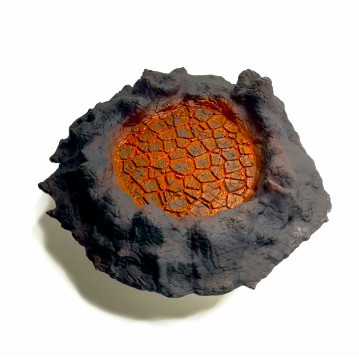 3D Printable Giant Lava Terrain Set by Custom Miniature Maker