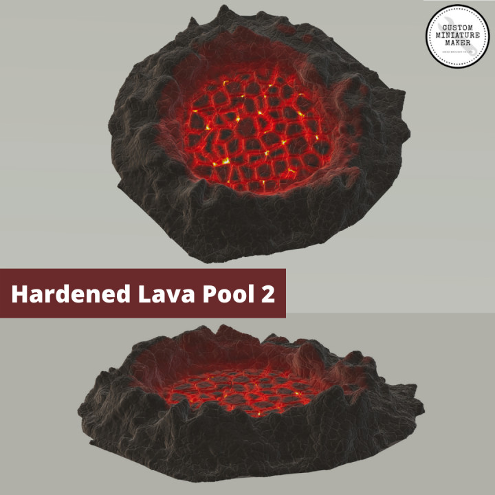3D Printable Giant Lava Terrain Set by Custom Miniature Maker