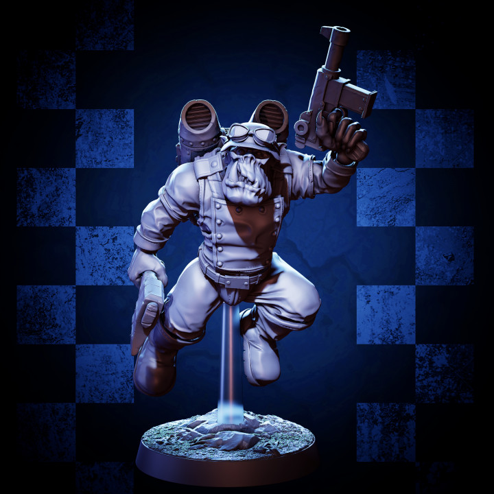 3D Printable MrModulork's Jetpack Orcs - Modular Kit B by MrModulork