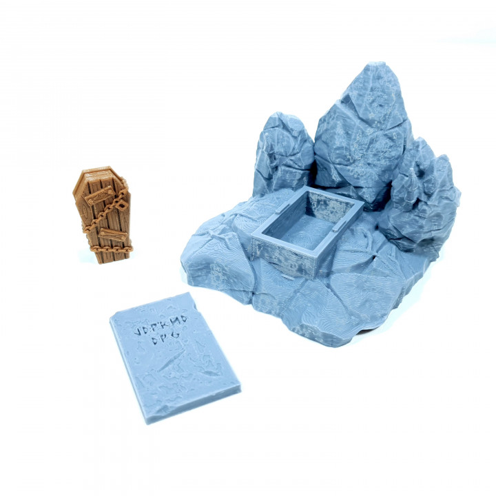 3D Printable Fantasy Rock Grave - TABLETOP TERRAIN DND RPG SCATTER by ...