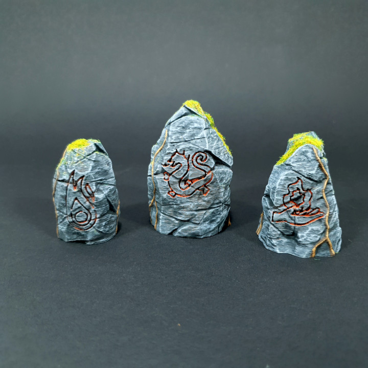 3D Printable Runes - TABLETOP TERRAIN DND RPG SCATTER by Jason Beckers