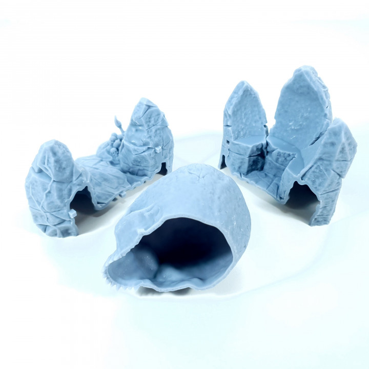 3D Printable Skull Rock Cave - TABLETOP TERRAIN DND RPG SCATTER by ...