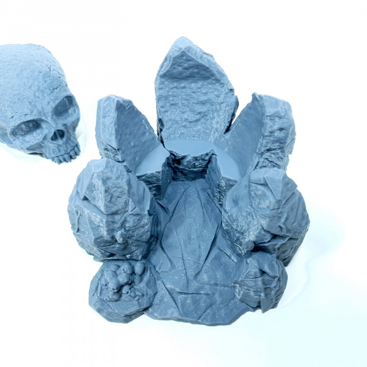 3D Printable Skull Rock Cave - TABLETOP TERRAIN DND RPG SCATTER by ...