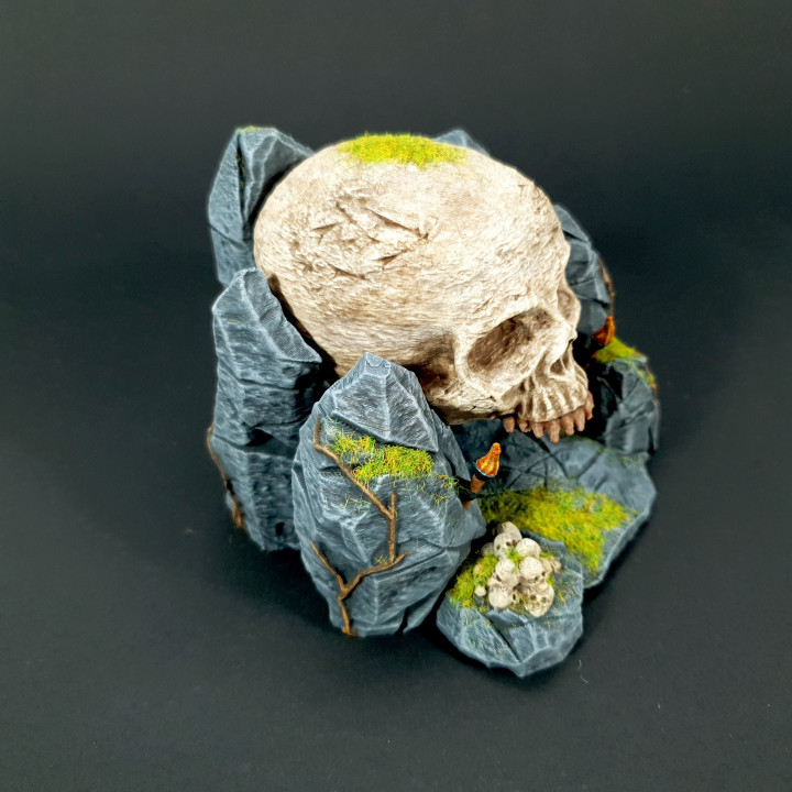 3D Printable Skull Rock Cave - TABLETOP TERRAIN DND RPG SCATTER by ...