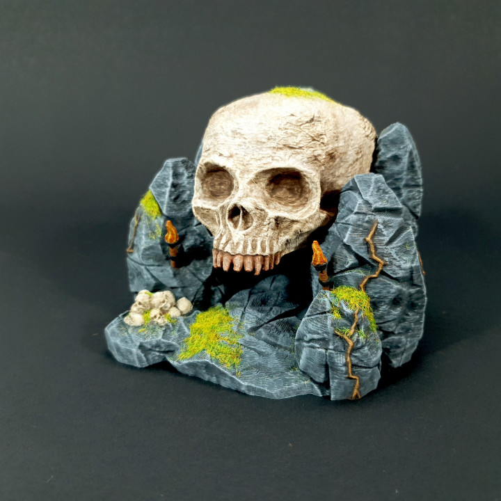 3D Printable Skull Rock Cave - TABLETOP TERRAIN DND RPG SCATTER by ...