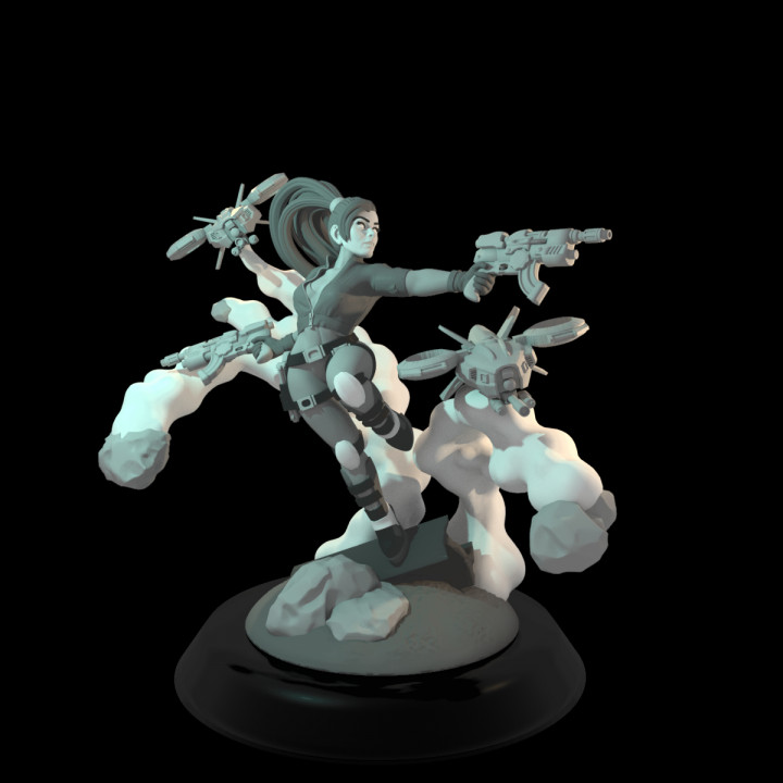 3D Printable Space Opera Pin-Up Figurine by cosmondo