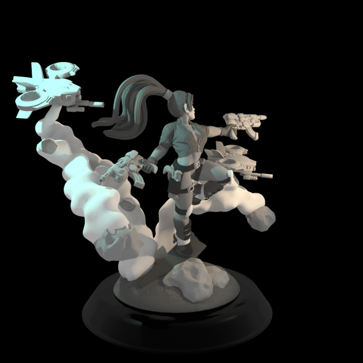 3D Printable Space Opera Pin-Up Figurine by cosmondo