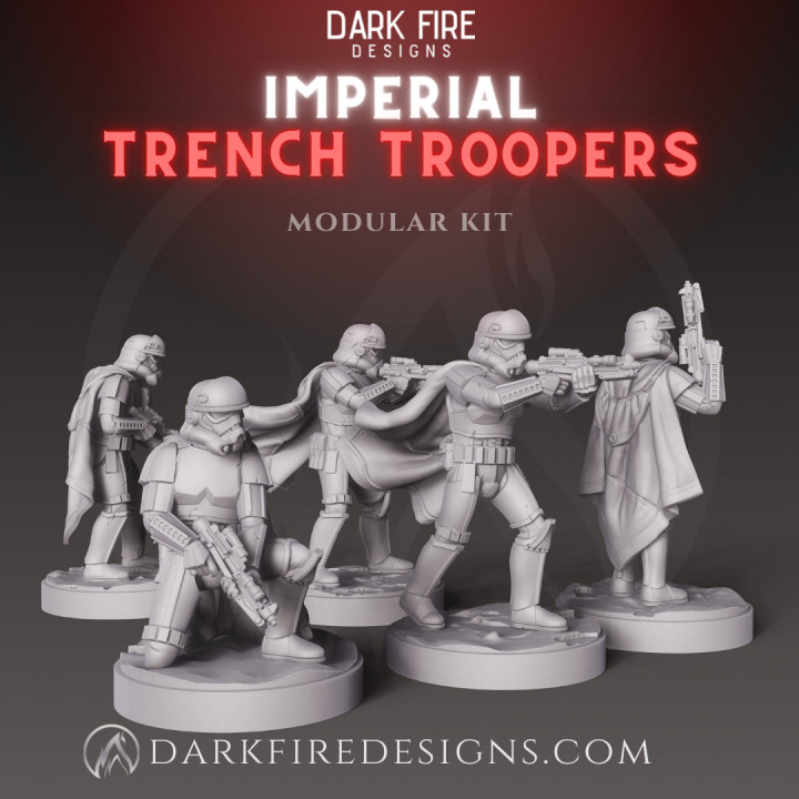 3D Printable Imperial Trench Trooper Squad by Dark Fire Designs