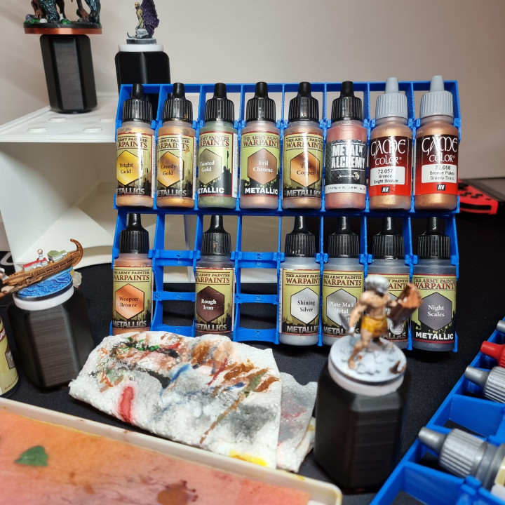 3D Print of Stackable paint trays - Display version trays by Cyrex war ...