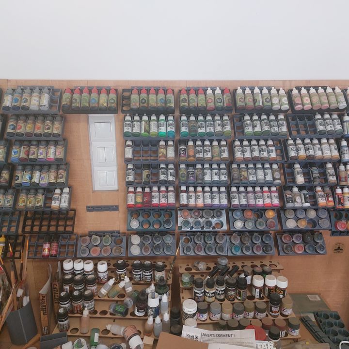 3D Print of Stackable paint trays - Display version trays by Cyrex war ...