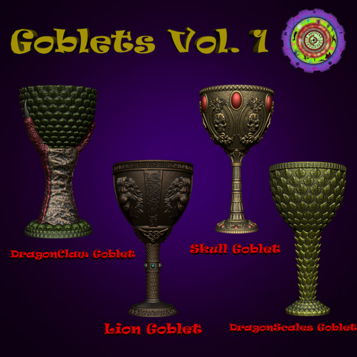 3D Printable Goblets Vol. 1 by C2Dwellers