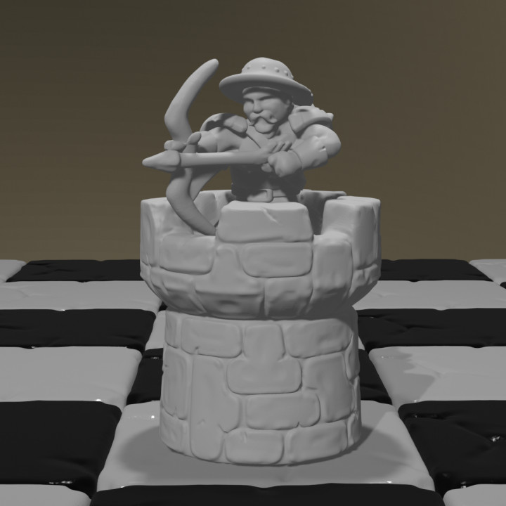 3D Printable Fantasy army chess set _ human vs orc by NEMO_MK2